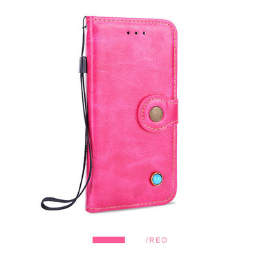 For iphone 8 Retro Cow Real Genuine Leather Wallet Credit Button Card kickstand Phone Case Cover with a lanyard