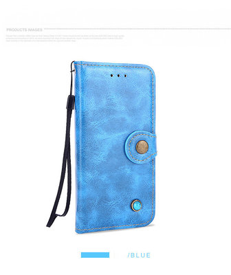 For iphone 8 Retro Cow Real Genuine Leather Wallet Credit Button Card kickstand Phone Case Cover with a lanyard