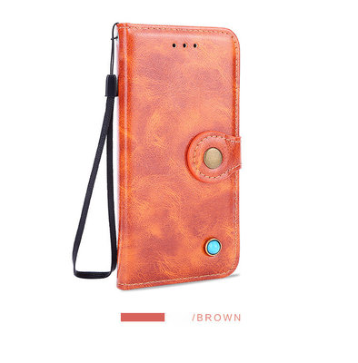 For iphone 8 Retro Cow Real Genuine Leather Wallet Credit Button Card kickstand Phone Case Cover with a lanyard