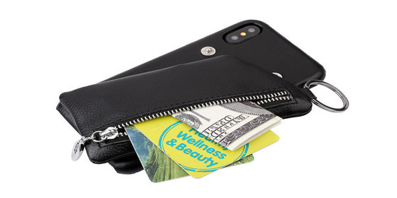 Phone accessory for iPhone 8 Leather Wallet Case, lichi genuine leather case for iphone X
