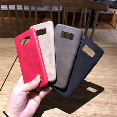 2017 Business Vintage PU Leather Cover for Samsung S8 S8plus S7edge S6 ultra thin Soft PET Mobile phone Case