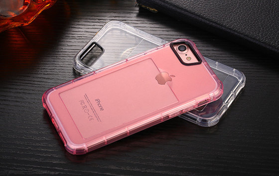 Transparent Clear Credit ID Card Slot Soft TPU Shockproof Silicon Mobile Phone Case For iPhone 8