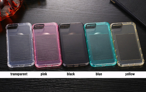 Transparent Clear Credit ID Card Slot Soft TPU Shockproof Silicon Mobile Phone Case For iPhone 8