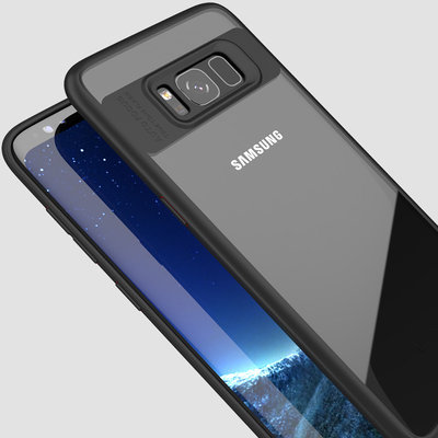 2017 new Crystal Gel Ultra-Thin case transparent Soft TPU PC 2 in 1 kickstand cover for Samsung galaxy S8 S8PLUS
