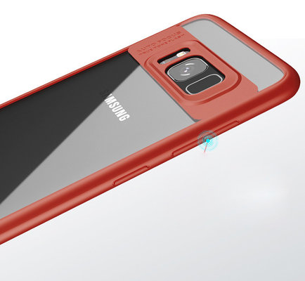 2017 new Crystal Gel Ultra-Thin case transparent Soft TPU PC 2 in 1 kickstand cover for Samsung galaxy S8 S8PLUS
