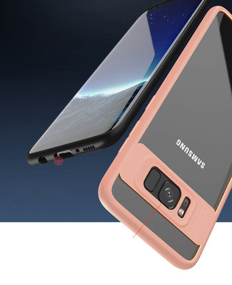 2017 new Crystal Gel Ultra-Thin case transparent Soft TPU PC 2 in 1 kickstand cover for Samsung galaxy S8 S8PLUS
