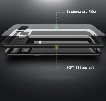 2017 new Crystal Gel Ultra-Thin case transparent Soft TPU PC 2 in 1 kickstand cover for Samsung galaxy S8 S8PLUS
