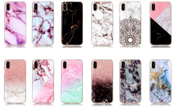 2017 Custom IMD Glitter MarbleTPU Mobile  Back phone Case for iphone X