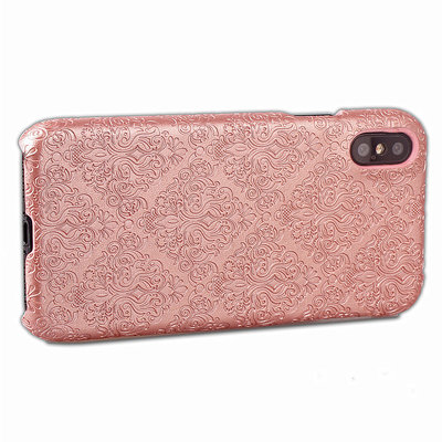 Flower Embossing pattern PU Leather Card Slots Phone Skin Hard Back Cover case For Iphone x s 7 7 plus 6 6 plus
