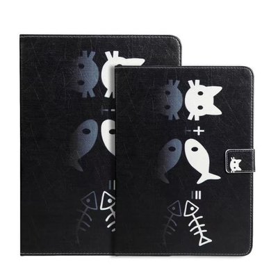 Ultra Slim Cat Cartoon  PU Leather Magnetic Light Weight Cover Tablet Case For iPad Air