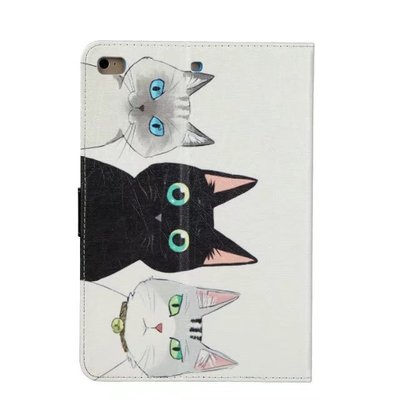 Ultra Slim Cat Cartoon  PU Leather Magnetic Light Weight Cover Tablet Case For iPad Air