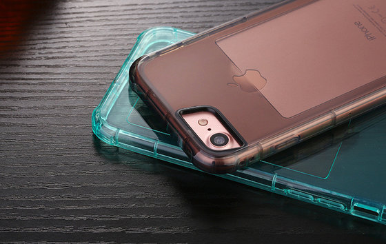 for iphone 7/8 clear credit card slots ultra thin tpu phone back cover case