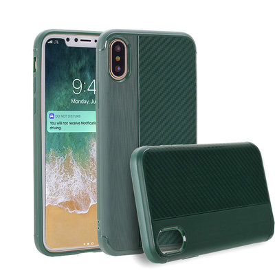 New in USA TPU carbon fiber mobile phone case for iphone x ,For iPhone x TPU brushed cellphone case