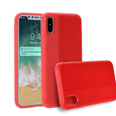 New in USA TPU carbon fiber mobile phone case for iphone x ,For iPhone x TPU brushed cellphone case