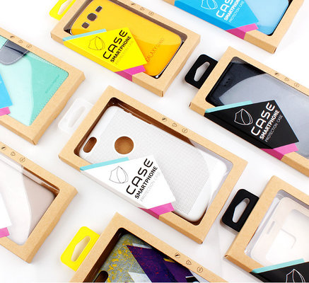 Kraft card Paper Recyclable Environmental Friendly package Phone case Box Packaging Custom