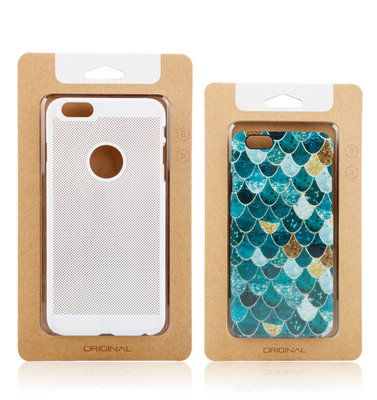 PVC Kraft paper phone case packaging retail package boxes for mobile phone cover packaging