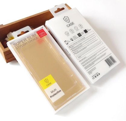 China plastic PET/PVC/PP packaging box for phone case, small clear plastic packaging box for mobile phone cover