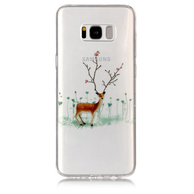 IMD Custom Print Nature Clear TPU Christmas Designs Phone Case For Samsung Galaxy S8