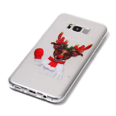 IMD Custom Print Nature Clear TPU Christmas Designs Phone Case For Samsung Galaxy S8