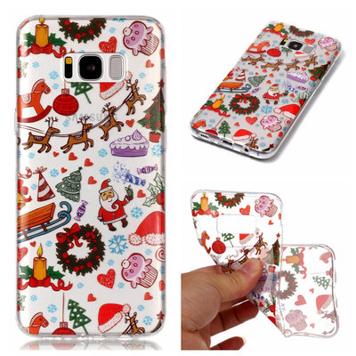 IMD Custom Print Nature Clear TPU Christmas Designs Phone Case For Samsung Galaxy S8