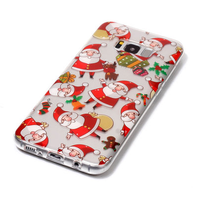 IMD Custom Print Nature Clear TPU Christmas Designs Phone Case For Samsung Galaxy S8