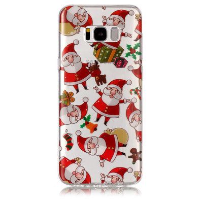 IMD Custom Print Nature Clear TPU Christmas Designs Phone Case For Samsung Galaxy S8
