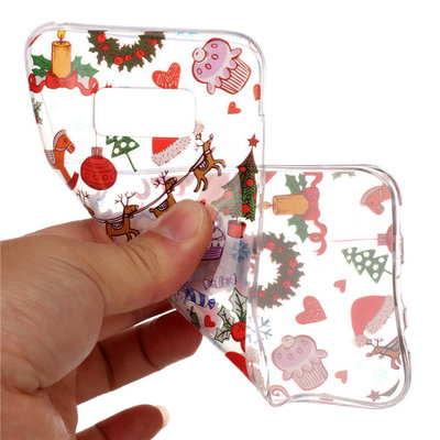 IMD Custom Print Nature Clear TPU Christmas Designs Phone Case For Samsung Galaxy S8
