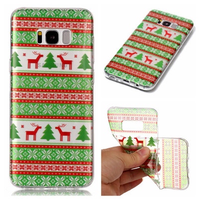 IMD Custom Print Nature Clear TPU Christmas Designs Phone Case For Samsung Galaxy S8