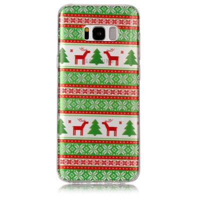 IMD Custom Print Nature Clear TPU Christmas Designs Phone Case For Samsung Galaxy S8