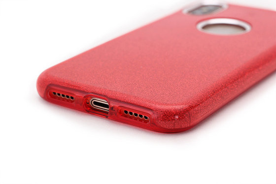 New design 3 in 1 soft tpu hard pc paper bling bling phone case for iphone x glitter case