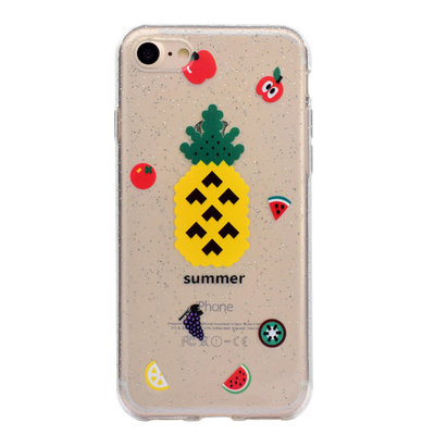 Bling Glitter Transparent Soft TPU Phone Case For iPhone 7 8 Plus Sparkling Stars Shinning Clear Phone Back Case