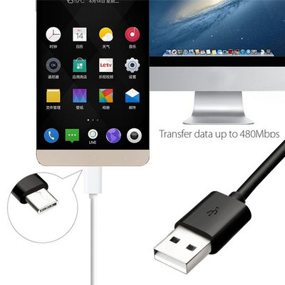 Customized Data Cable TPE Black Color 2.1A Type C USB C Charging Cable for Huawei Xiaomi Vivo 3ft 6ft