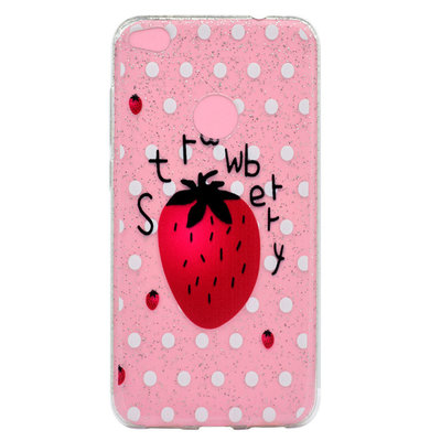 Bling glitter clear transparent soft tpu mobile phone case for huawei p8 lite