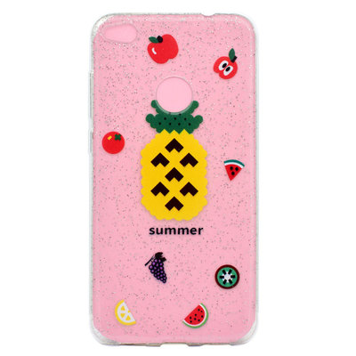 Bling glitter clear transparent soft tpu mobile phone case for huawei p8 lite