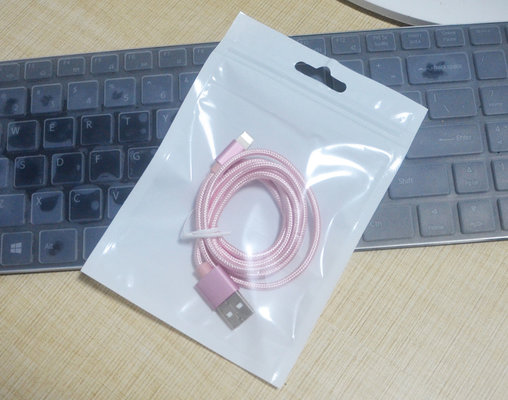1.2M Rose gold nylon braided cable mobile phone 8 Pin Lightning USB Data charger cable for iphone  IOS