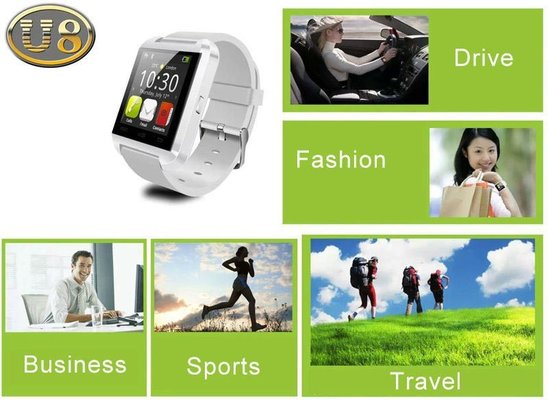 Women men HD Touch Screen Android Wrist Watch Healthy life 1.44 inch MTK6261 U8 Bluetooth Smart Watch