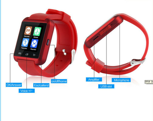 Women men HD Touch Screen Android Wrist Watch Healthy life 1.44 inch MTK6261 U8 Bluetooth Smart Watch