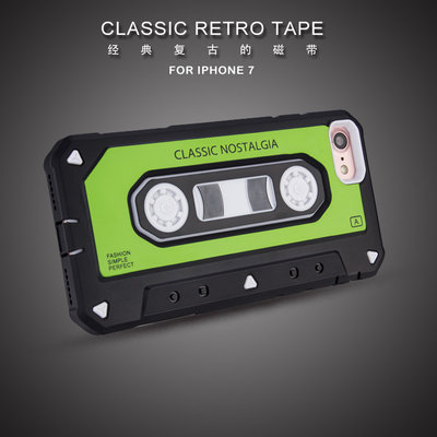 2018 tape pattern hybrid cassette tpu pc shockproof cell phone case for iphone 8 /7