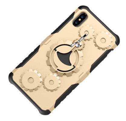 TPU and PC 2 in 1 Kickstand Finger Ring Holder gear Case For IphoneX 8 plus 7 6s armband shockproof sports Phone Cover