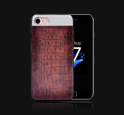 TPU PC PU leather metal 4 in 1 Upscale business luxury crocodile leather pattern phone case cover for iPhoneX 8 7 6Splus