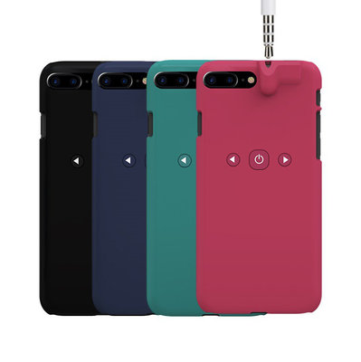 wireless bluetooth smart phone case with 3.5mm DC music interface and charging port for iPhone 7 8plus