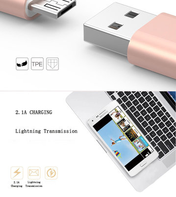 USB Type C Cable Braided Charging Micro USB Cable High Speed Charging Cord Metal Housing For Note 8 for huawei xiaomi