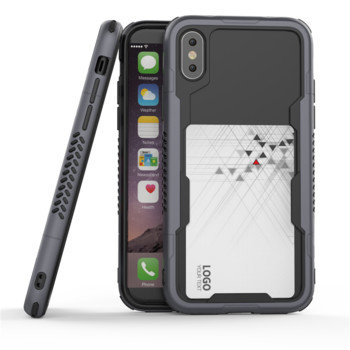 2018 Newest For iphone x case tpu bumper hybrid dual layer Phone Case with Cards Slot