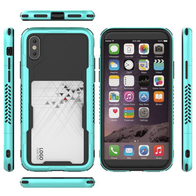 2018 Newest For iphone x case tpu bumper hybrid dual layer Phone Case with Cards Slot