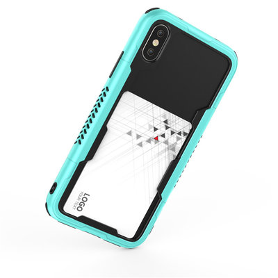 2018 Newest For iphone x case tpu bumper hybrid dual layer Phone Case with Cards Slot