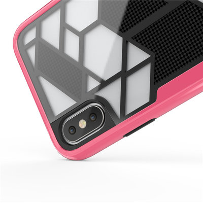 2017 Geometry Pattern Hybrid Shockproof Dual LayersTPU PC Mobile Phone Case For iPhone X