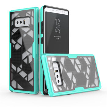 New Products Custom Hybrid Rugged PC TPU 2 In 1 Geometry Mobile Phone Cover For Samsung Galaxy Note 8 Combo Case