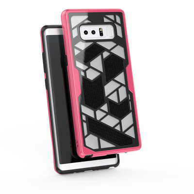 New Products Custom Hybrid Rugged PC TPU 2 In 1 Geometry Mobile Phone Cover For Samsung Galaxy Note 8 Combo Case