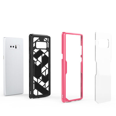 New Products Custom Hybrid Rugged PC TPU 2 In 1 Geometry Mobile Phone Cover For Samsung Galaxy Note 8 Combo Case