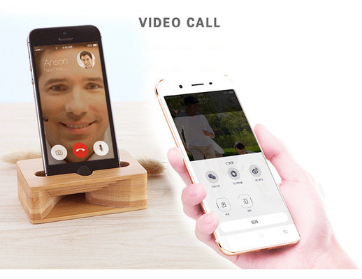 Carbonized bamboo phone stand with a Physical loudspeaker for iphoneX 8plus for samsung note8 S8